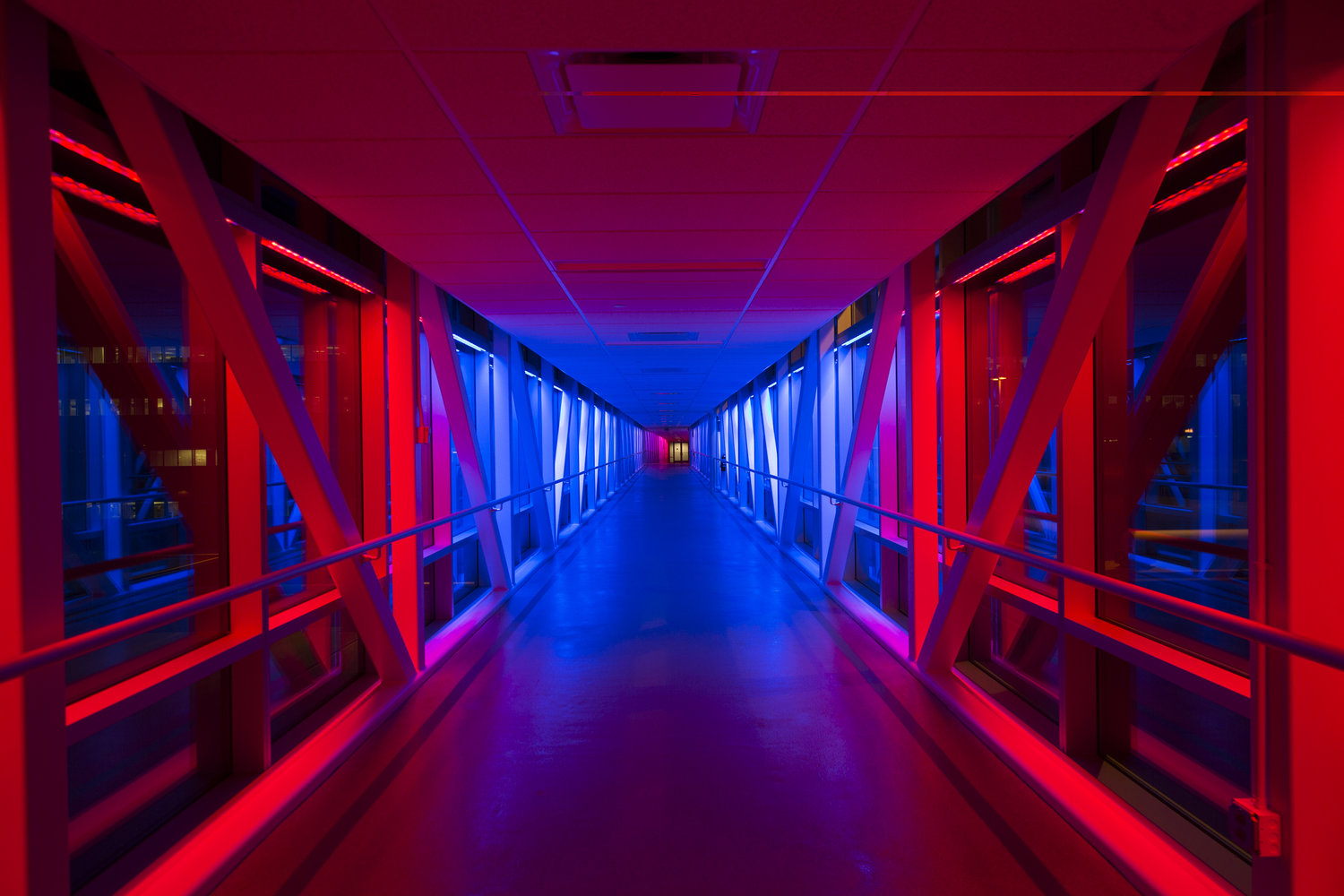 PORT Transforms Corporate Pedestrian Bridge with LED Bridge Lighting